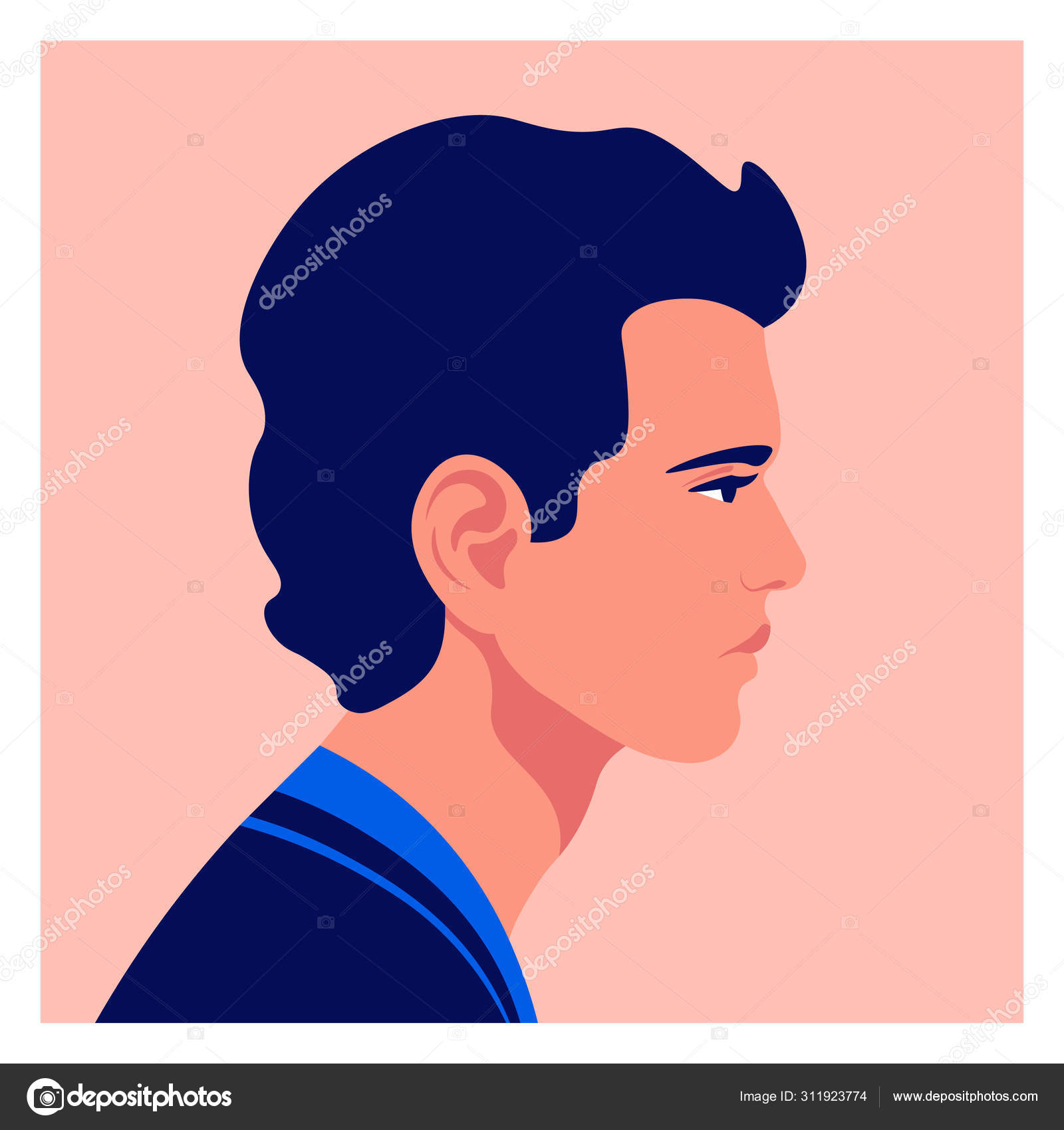 Side View Of Face Man