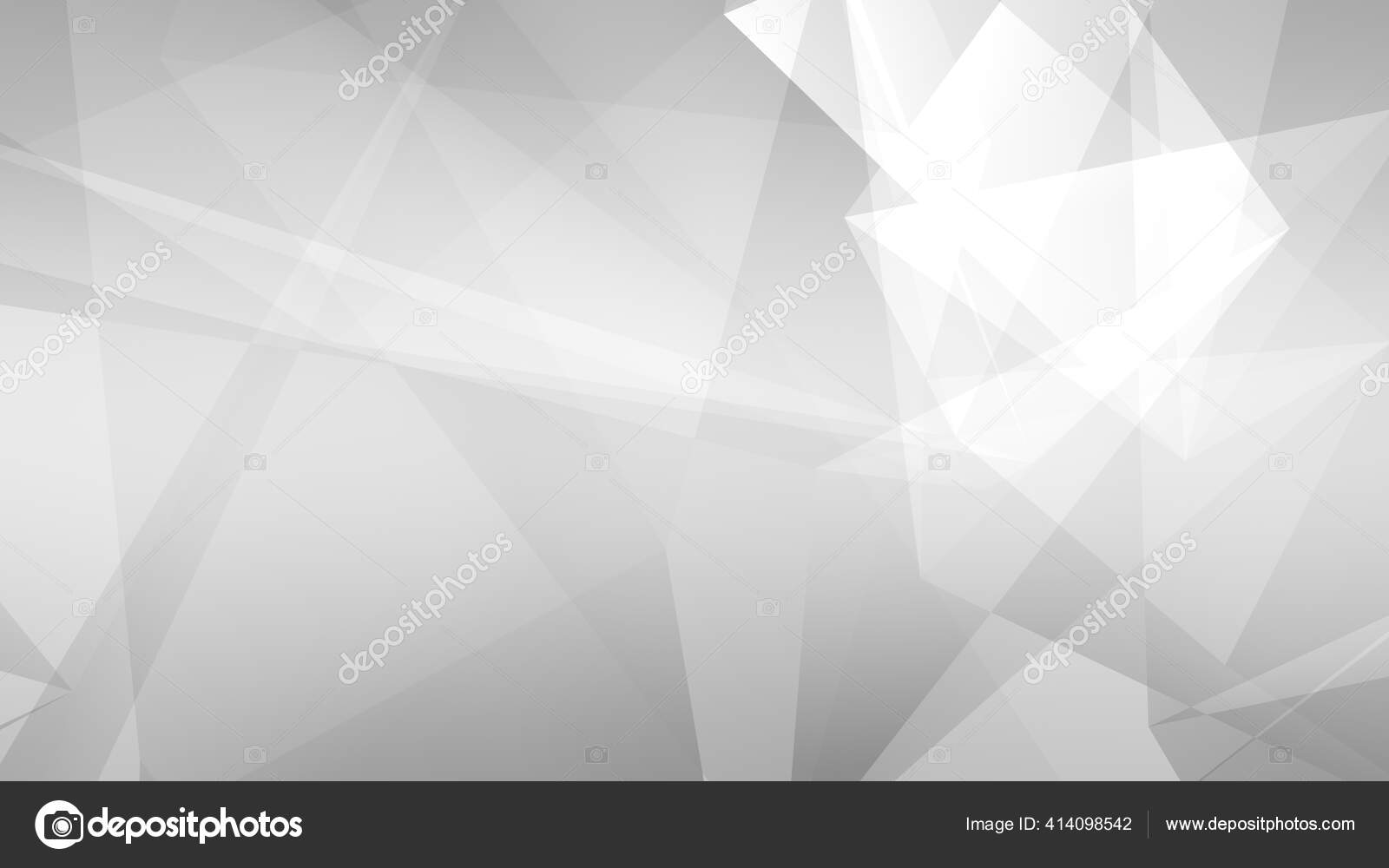 Abstract White Gray Polygon Triangle Pattern Background Render Illustration — Stock Photo ...
