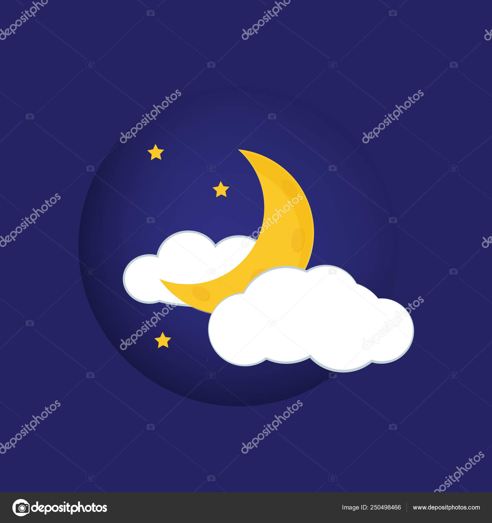Moonlight night vector Stock Vector by ©viktorijareut 250498466