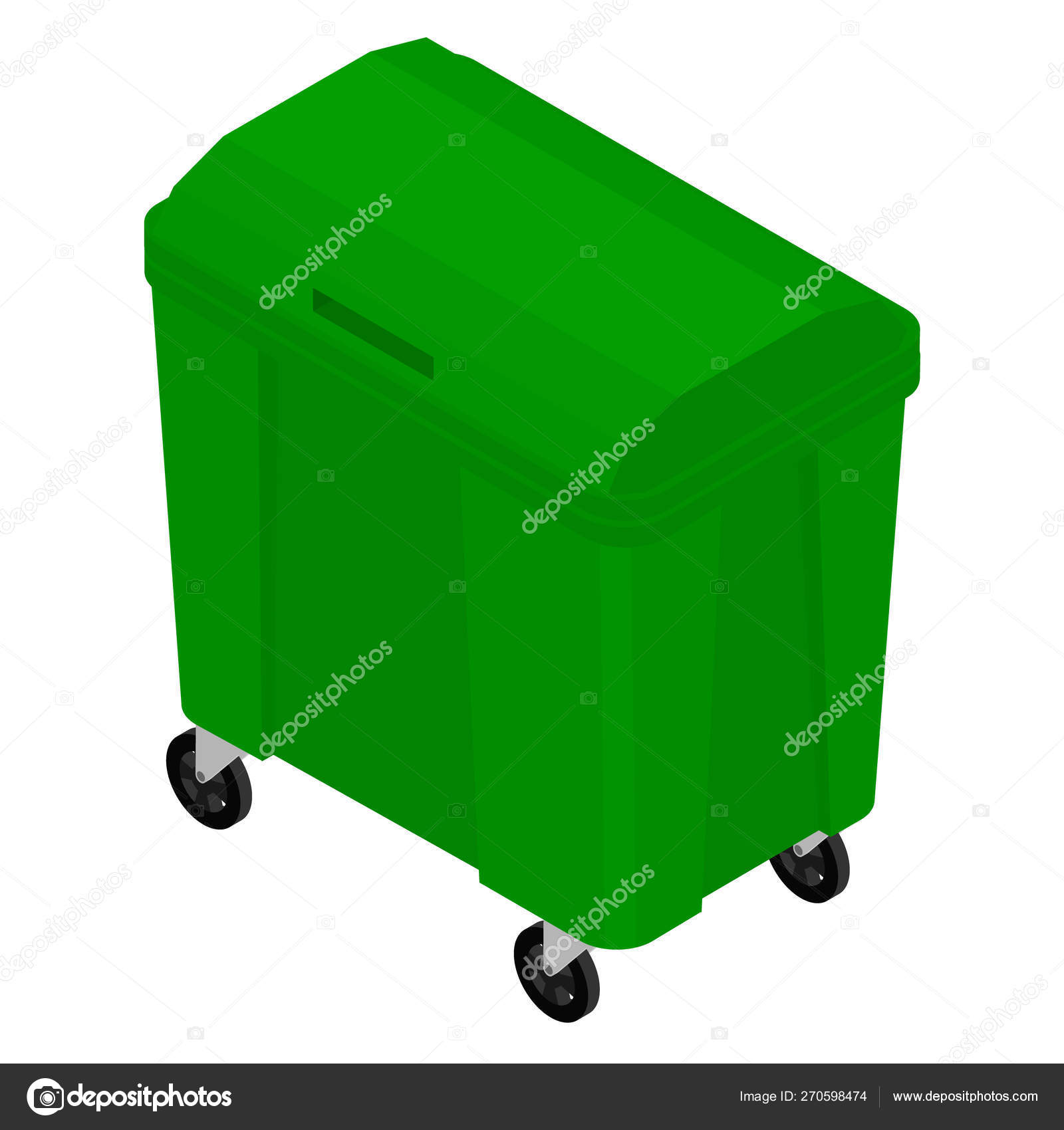 Garbage trash container recycle raster Stock Illustration by ...