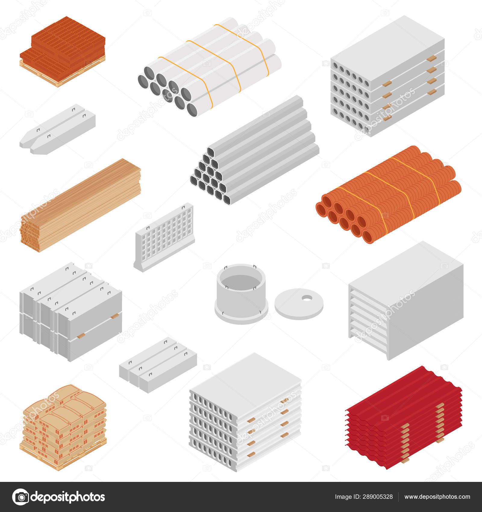 Building Construction Materials Vector
