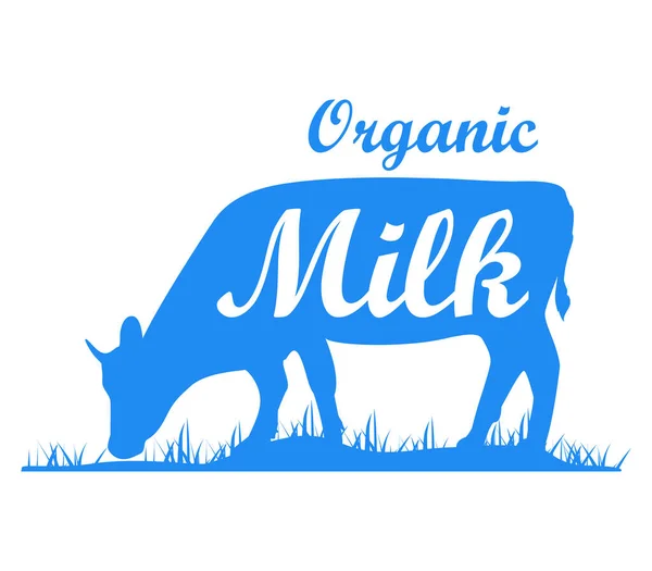 Milk cow dairy organic blue - Stock Image - Everypixel