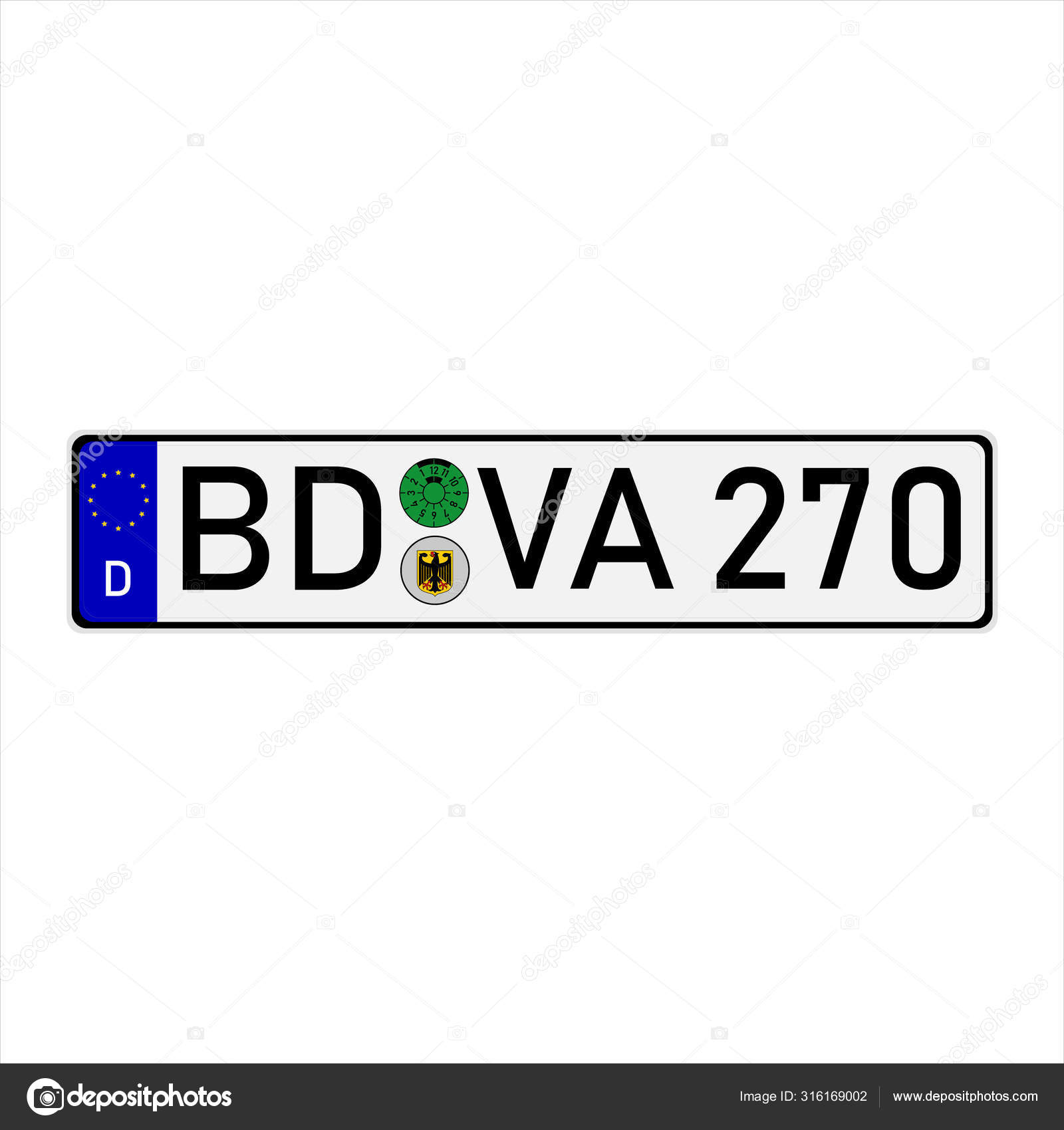 Tyskt europeiskt bilregistreringsnummer — stockvektor av ©viktorijareut ...