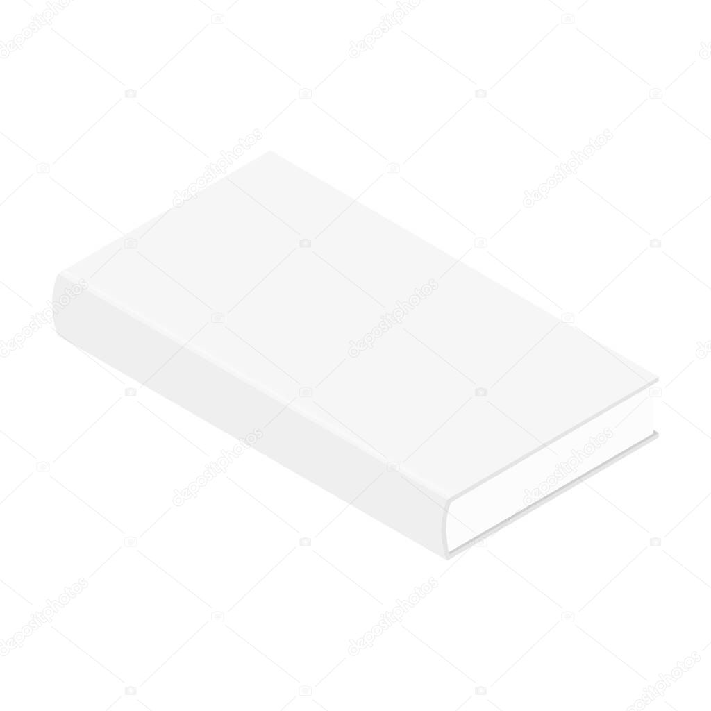 Plantilla de portada de libro en blanco con páginas en vista de ...