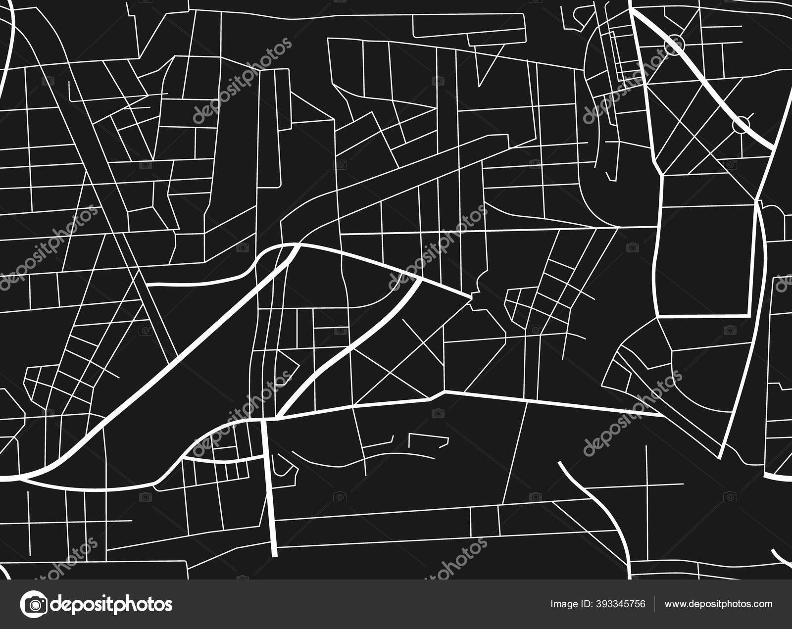 Raster Illustration City Map Scheme Roads City Map Seamless Pattern ...