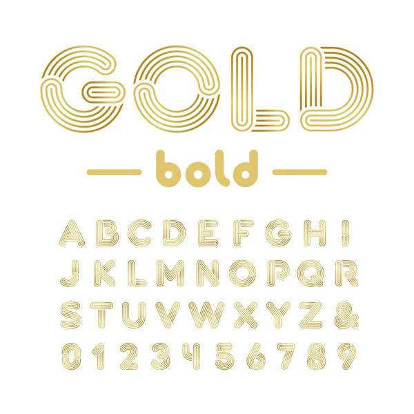 Gold font effect | Golden font. Vector alphabet with gold effect ...