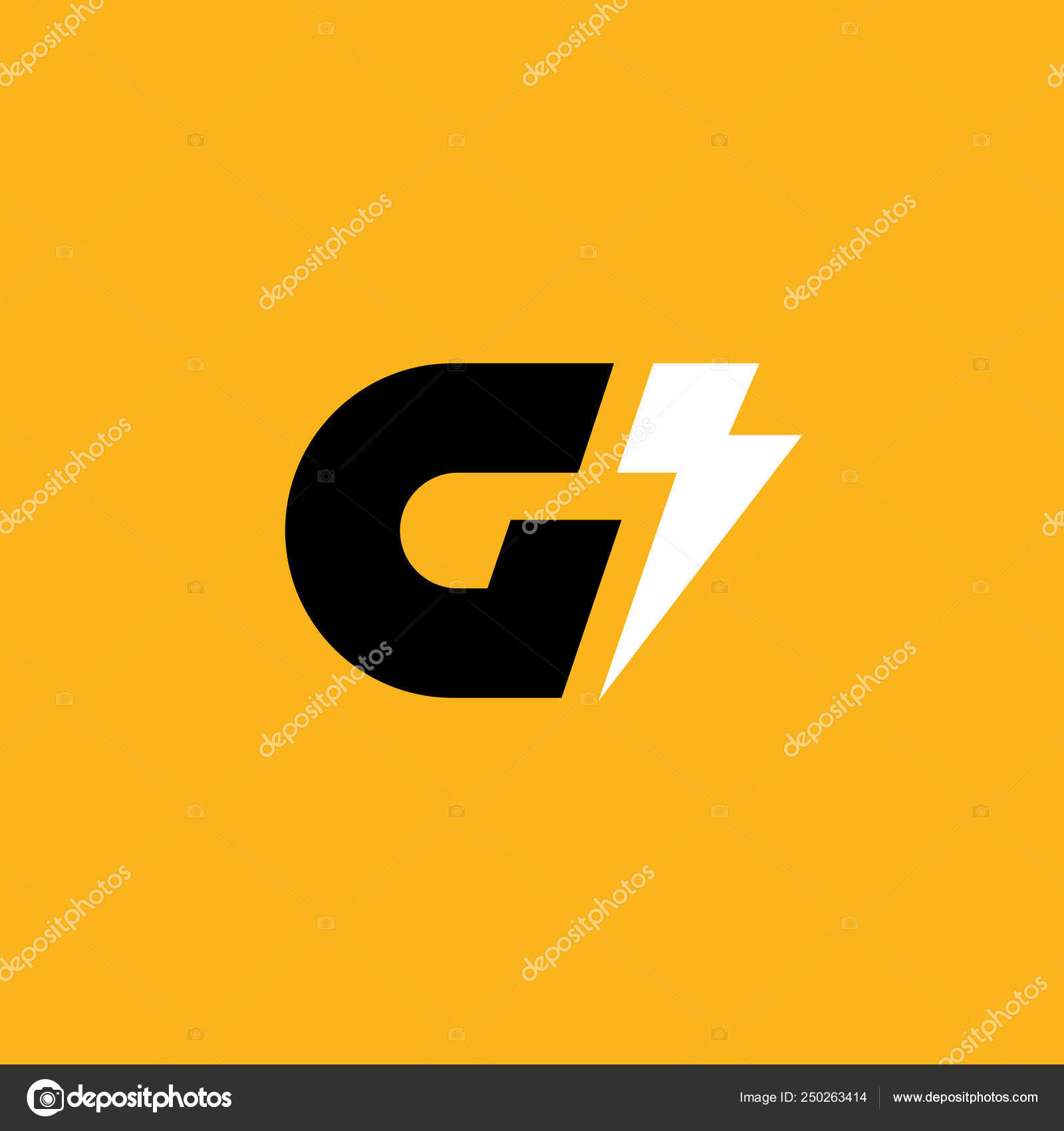 Letter G lightning logo icon design template elements Stock Vector ...