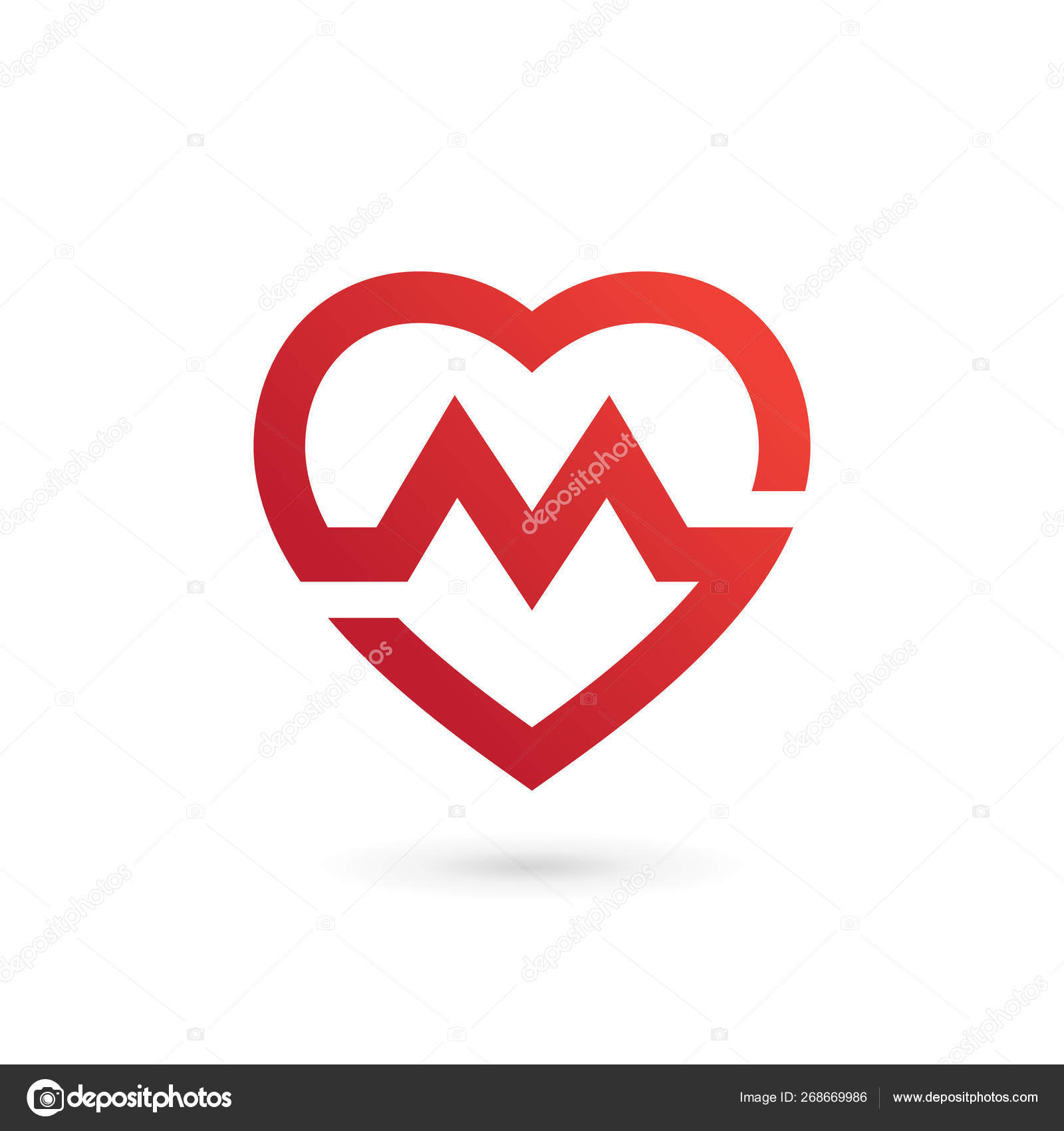 Letter M With Heart