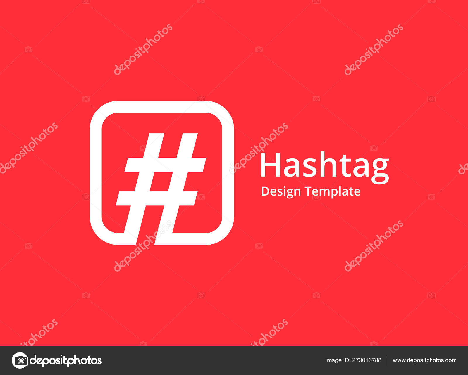 Hashtag símbolo logotipo icono diseño plantilla elementos Vector de ...