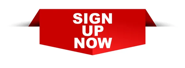Sign up, red banner sign up, vector element sign up Stock Vector Image ...