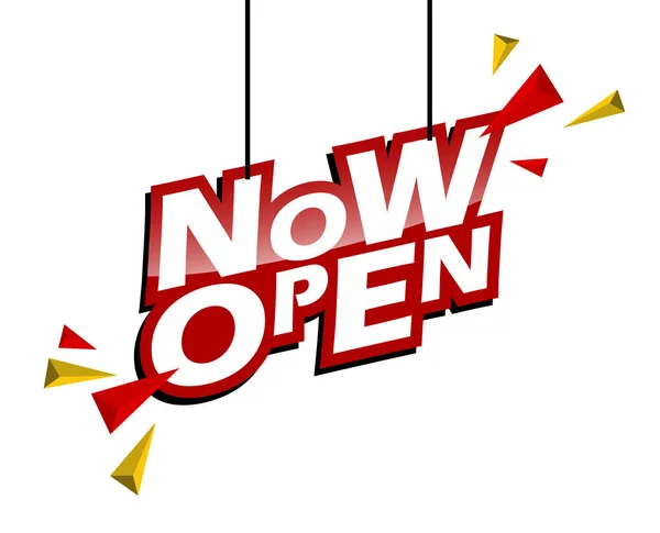 Now open, red vector now open, banner now open Stock Vector by ...