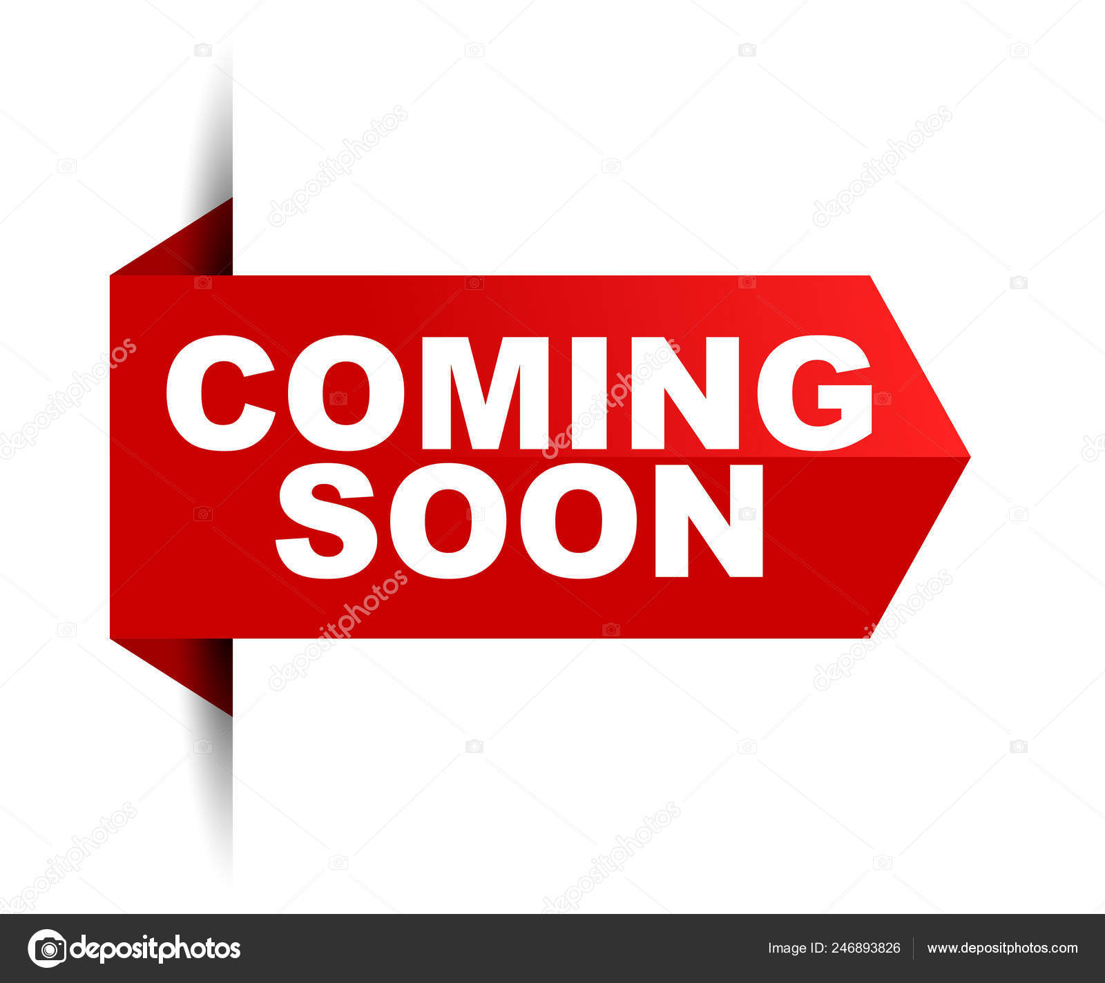 Red Vector Banner Coming Soon Stock Vector Image by ©houbacze #246893826