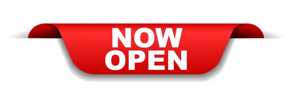 Now open, red vector now open, banner now open Stock Vector by ...