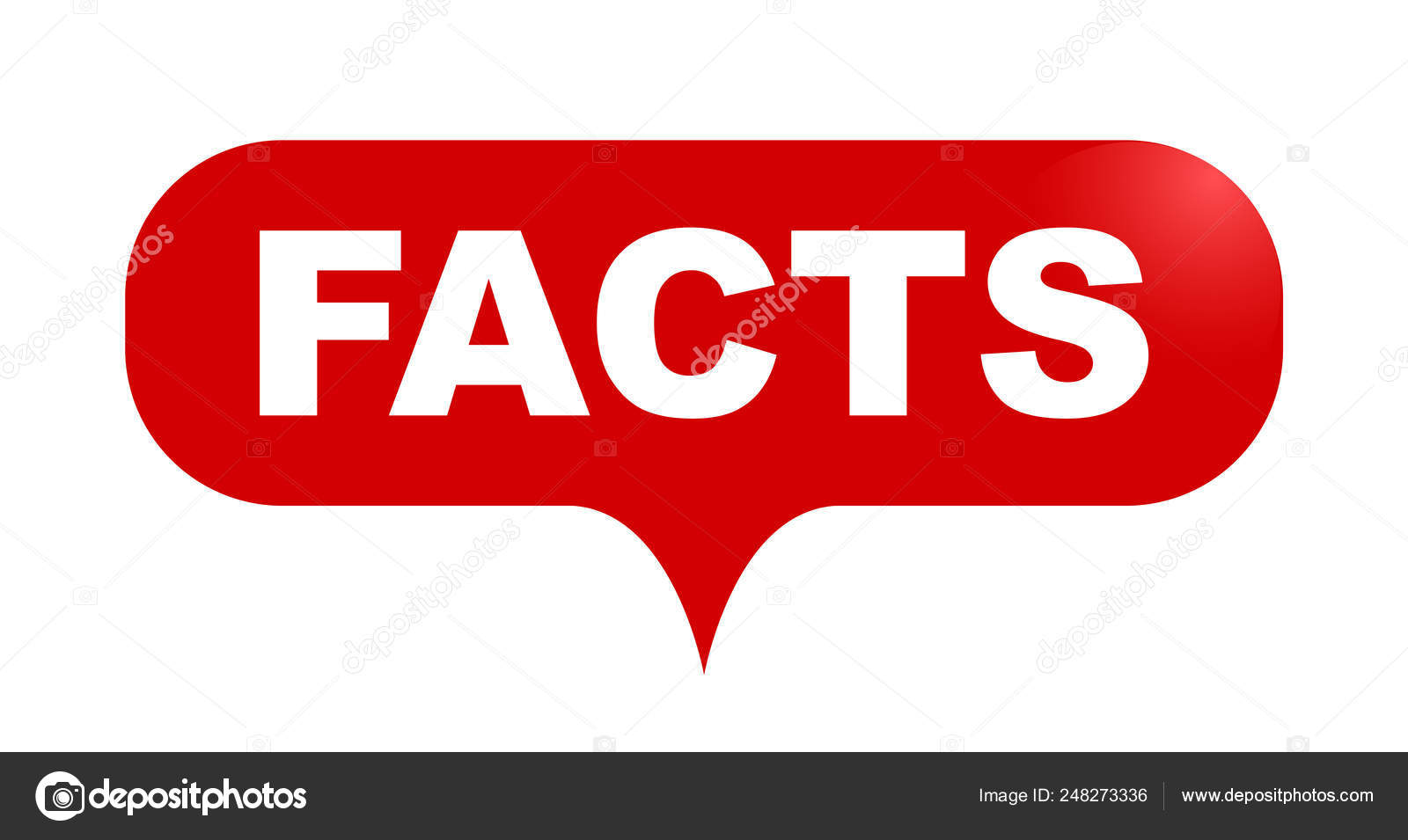 Røde vektor boble banner fakta Stock-vektor af ©houbacze 248273336