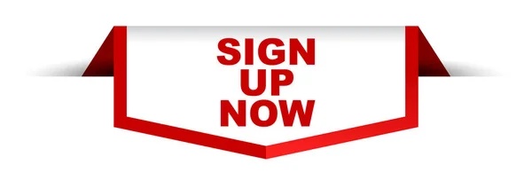 Sign up, red banner sign up, vector element sign up Stock Vector Image ...
