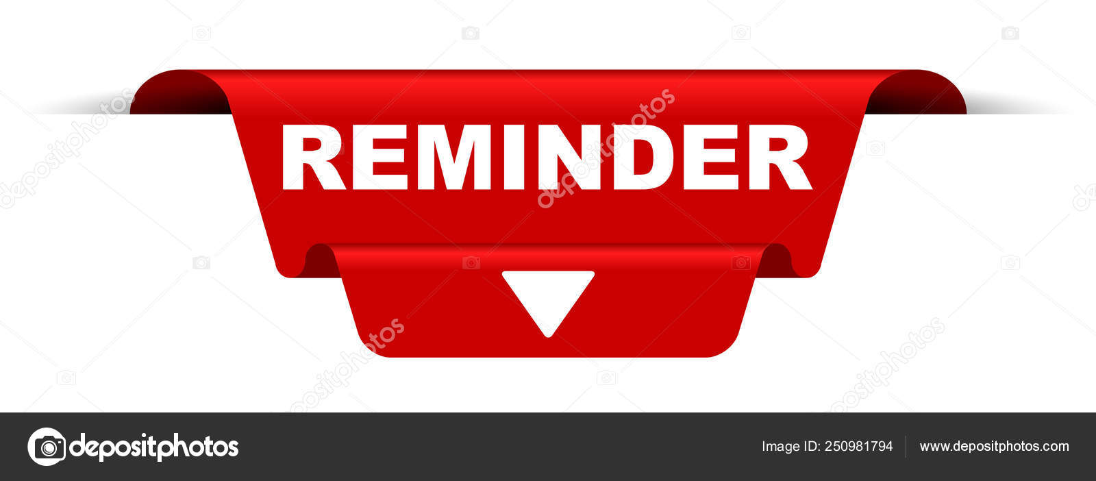 Red vector banner reminder Stock Vector Image by ©houbacze #250981794