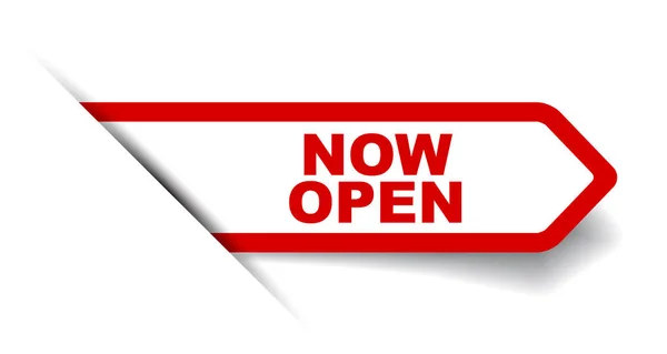 Now open, red vector now open, banner now open Stock Vector by ...