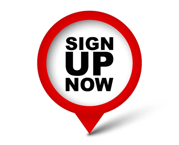 Sign up, red banner sign up, vector element sign up Stock Vector Image ...