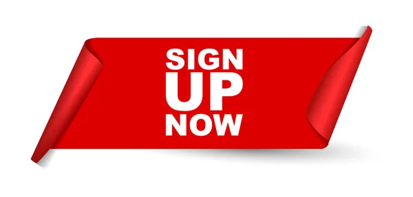 Sign up, red banner sign up, vector element sign up Stock Vector Image ...