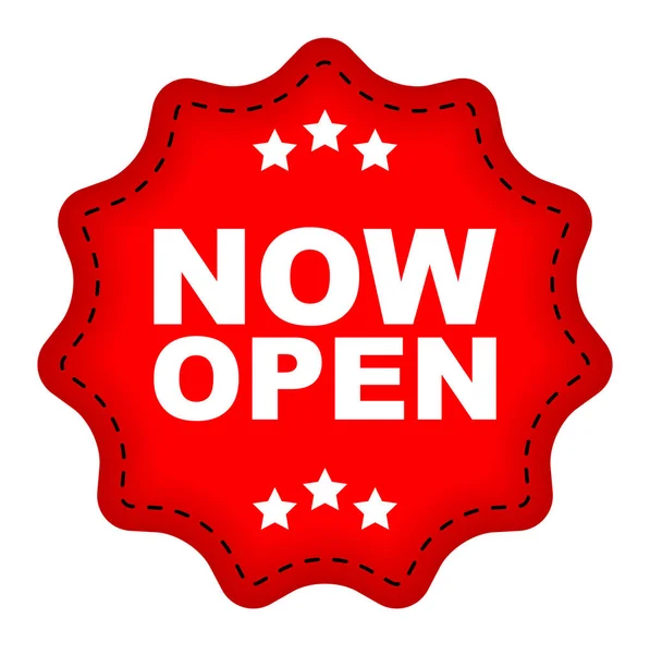 Now open, red vector now open, banner now open Stock Vector by ...