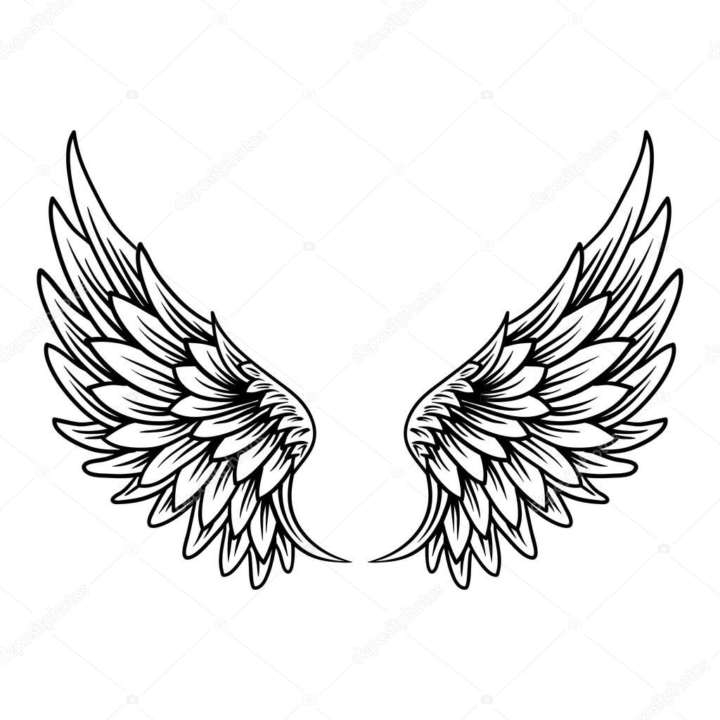 Çizimi Kanat Vektör Illüstrasyonu ©uqierese 403829160'e ait Stok Vektör