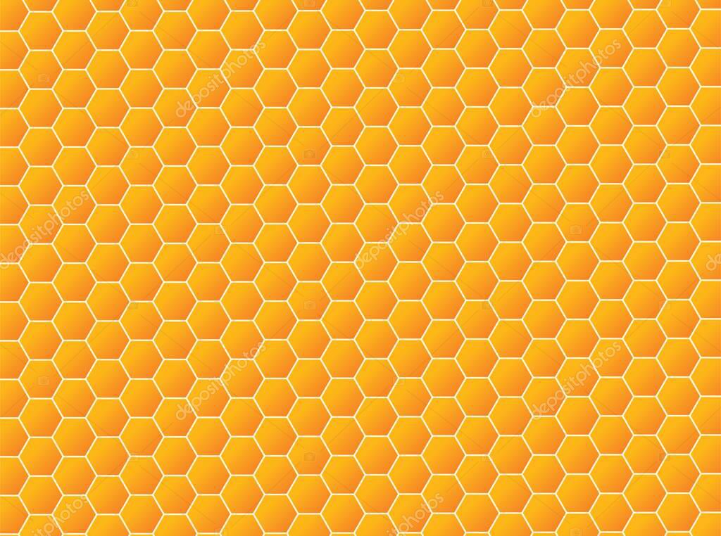 Fondo naranja panal de una colmena de abejas. Ilustraci n vectorial de textura geom trica. Patr ...