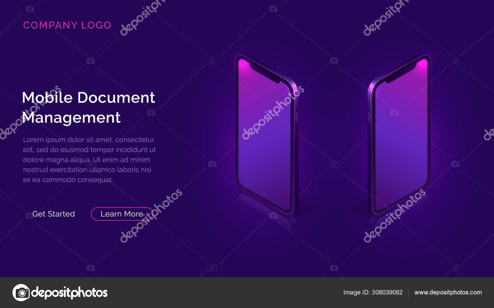 Mobile document manager business concept Stock Vector Image by ...