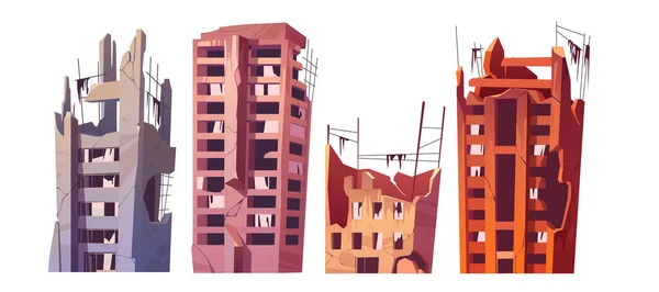 Ruined city Vector Images | Depositphotos