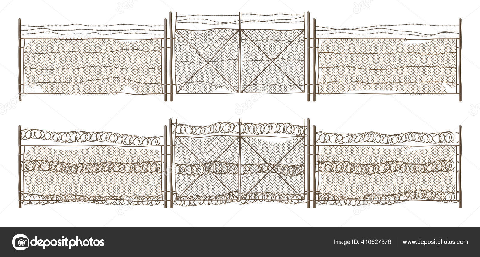 Old Barbed Wire Fence Drawing