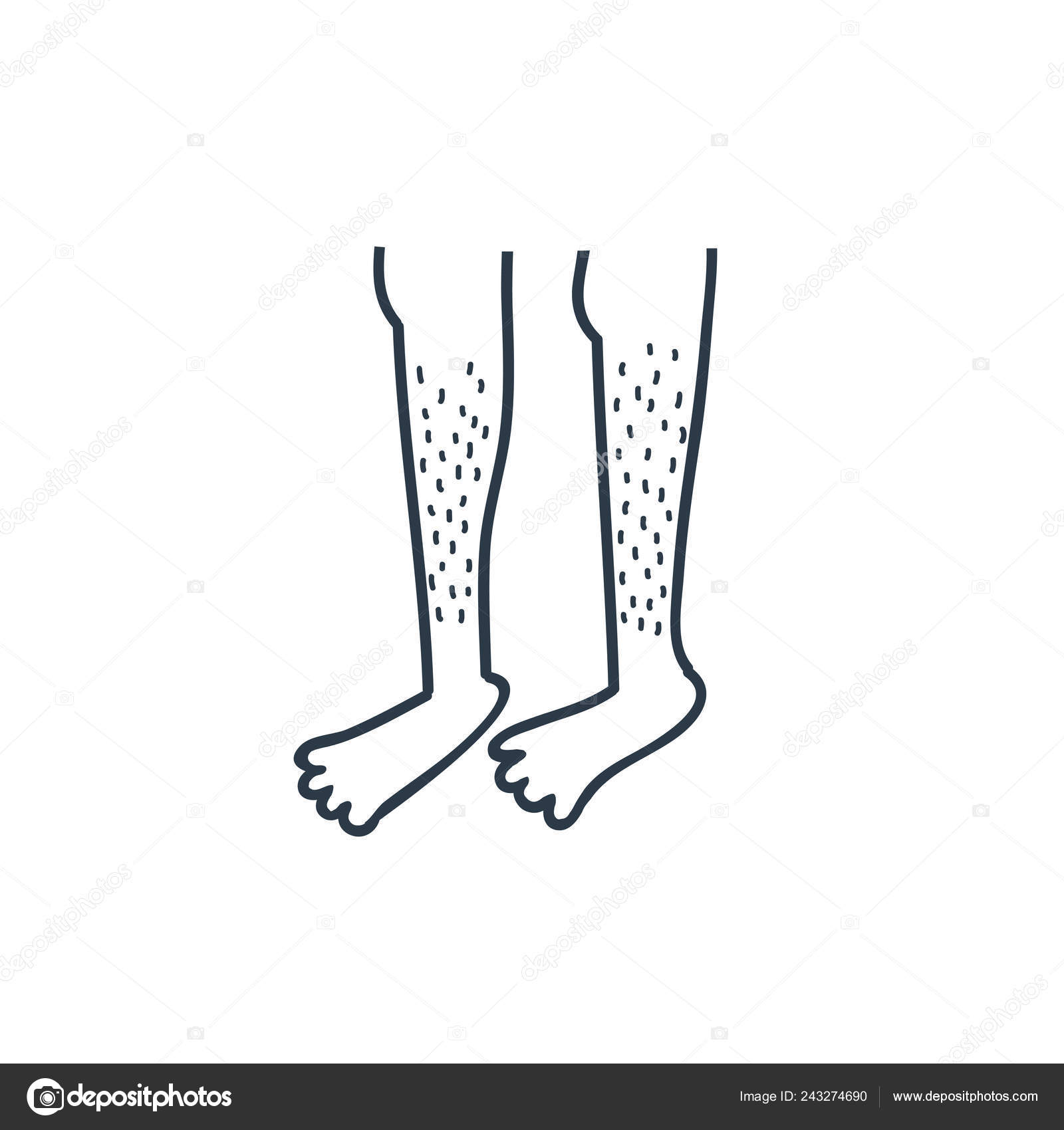 Hairy Legs Doodle Icon Stock Vector Image by ©pani_chernous #243274690