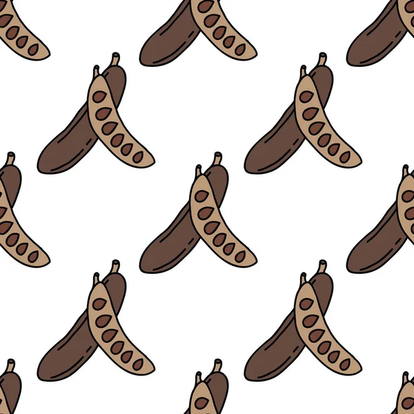 Carob Seamless Doodle Pattern Stock Vector Image by ©pani_chernous ...