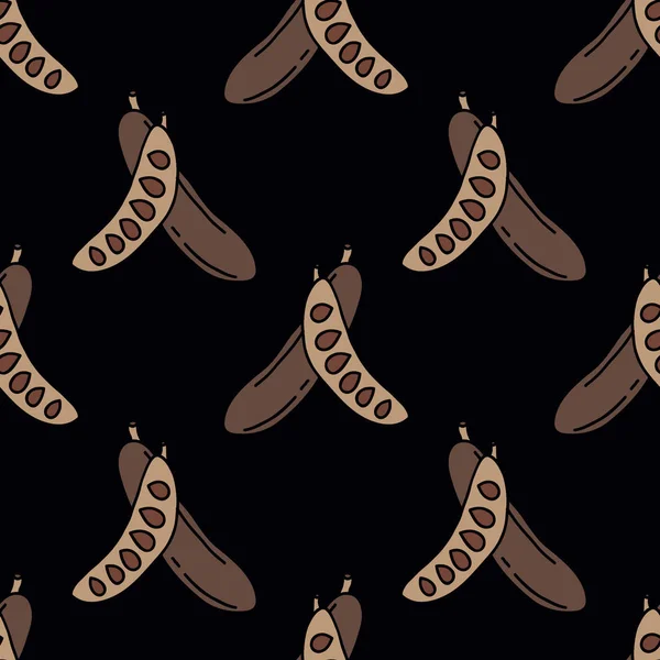 Carob Seamless Doodle Pattern Stock Vector Image by ©pani_chernous ...