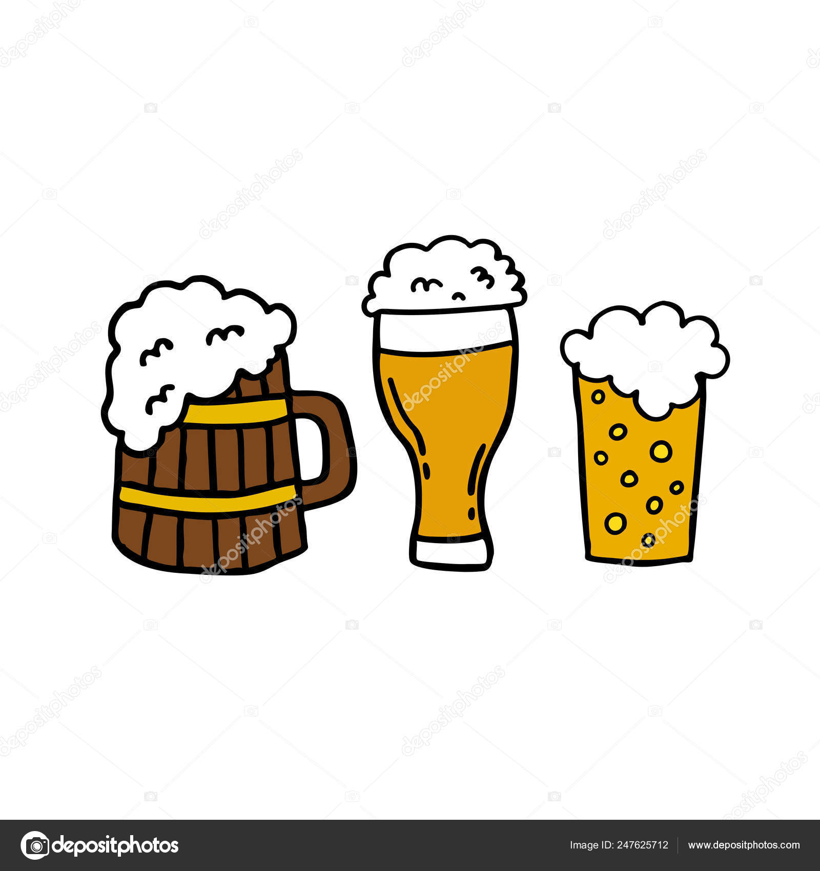 Beer doodle icons | Beer doodle icon — Stock Vector © pani_chernous ...