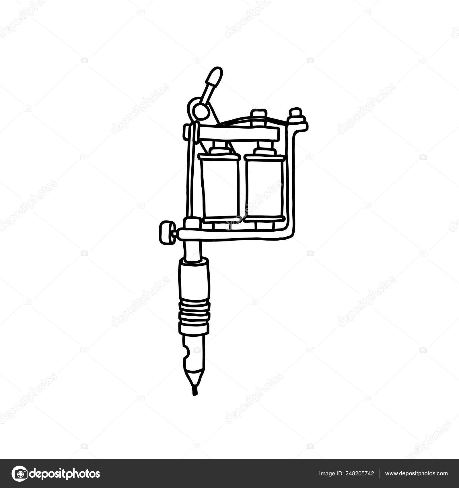Tattoo Machine Drawing Vector
