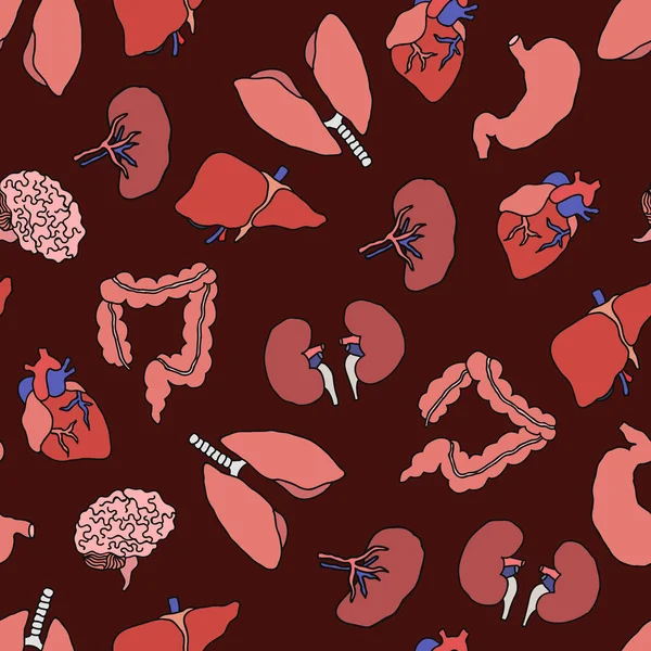 Human Organs Seamless Pattern, Medical Science Innovation ...
