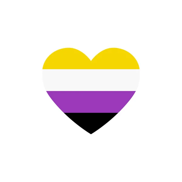 Bisexual Flag Heart Lgbtq Community Flag Vector Illustration Stock