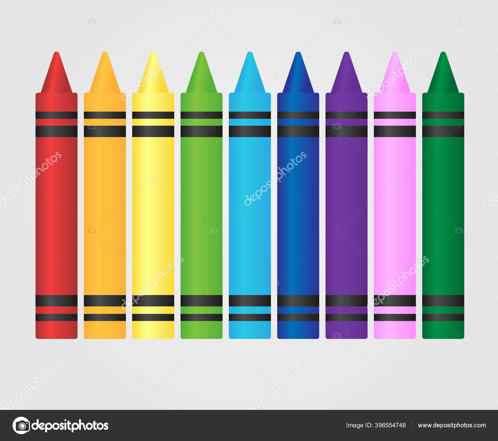 Realistic Vector Bright Set Crayons Stock Vector by ©henglace 396554748