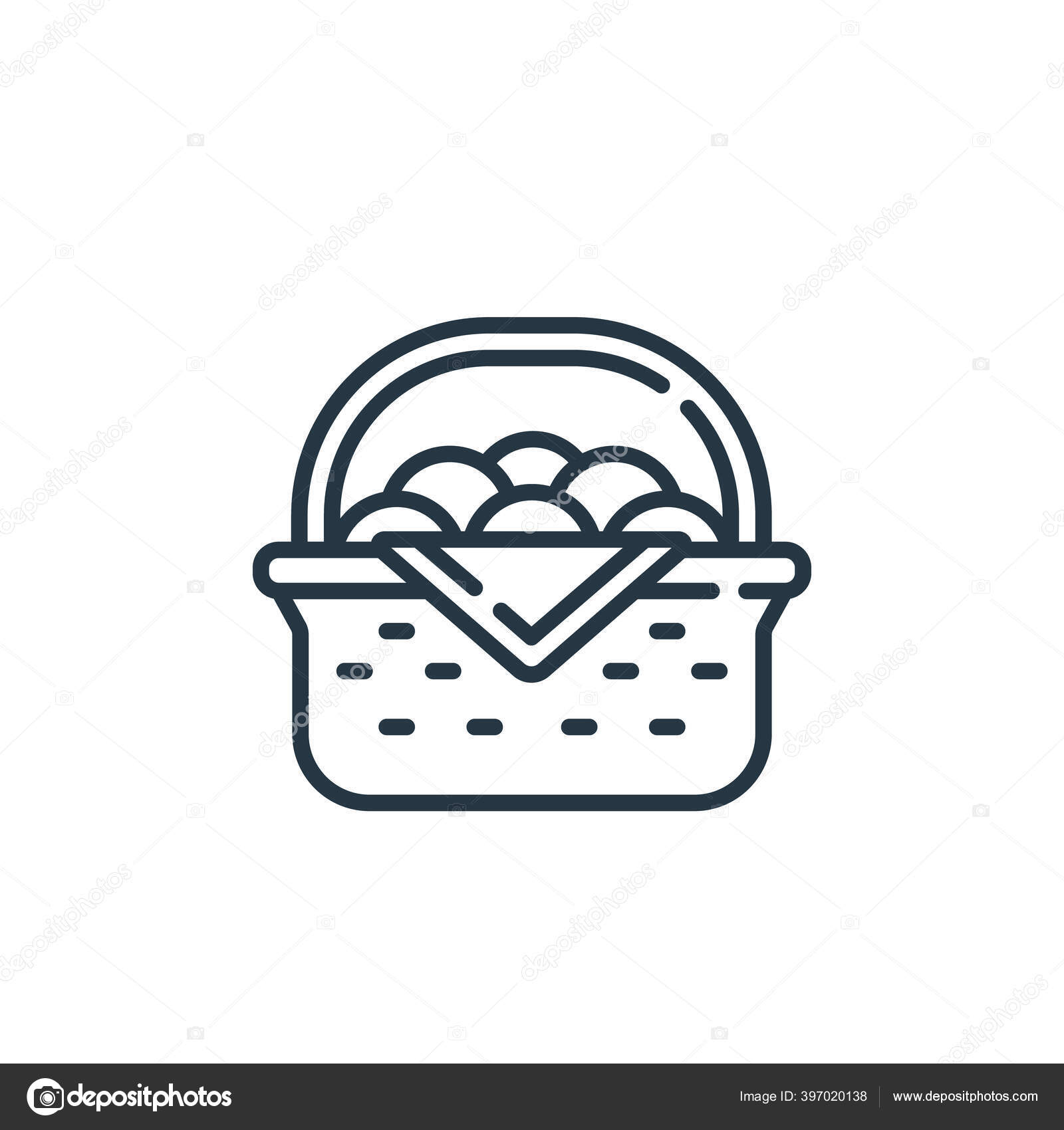 Picnic Basket Icon Sign