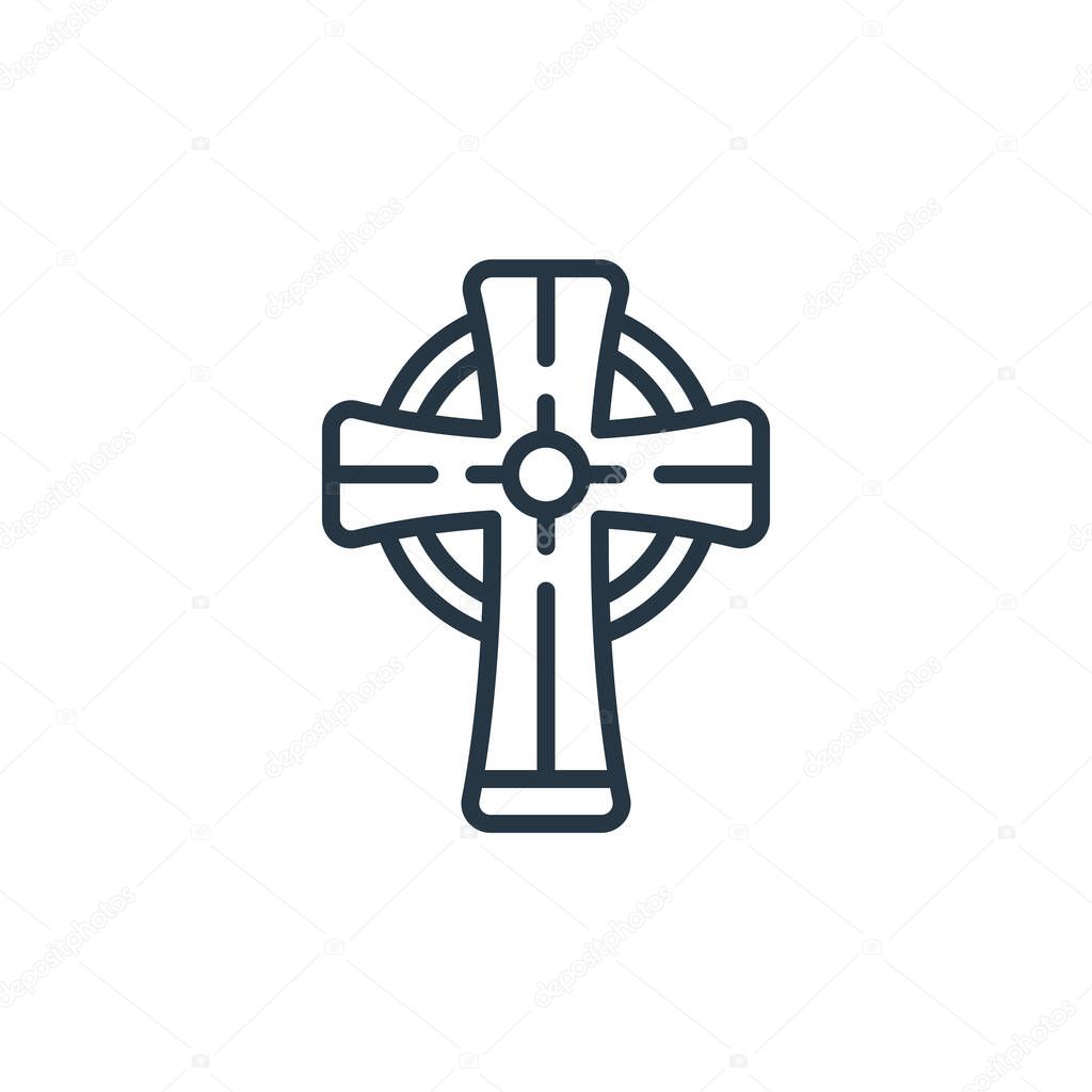 cross vector icono de st patricks concepto de día. Ilustración en línea ...