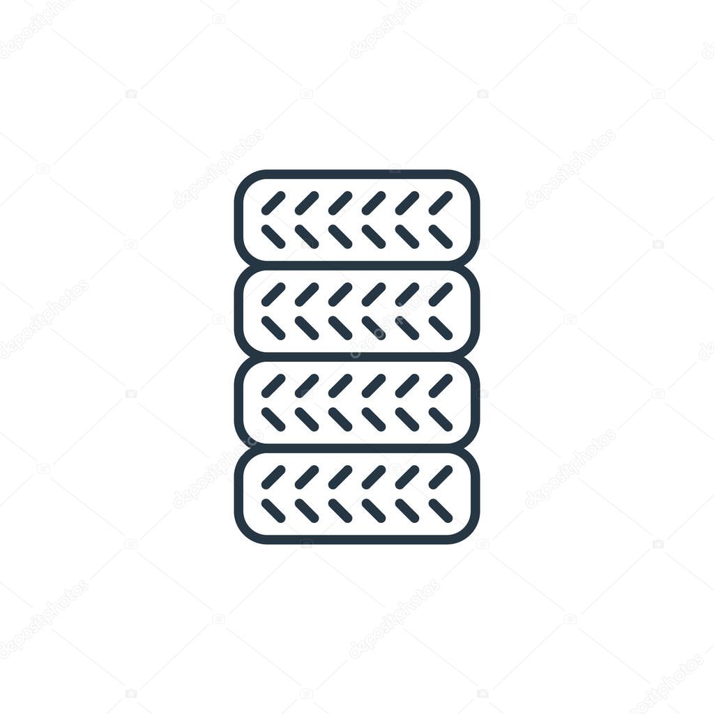 llantas vector icono de concepto de carreras. Ilustración en línea ...