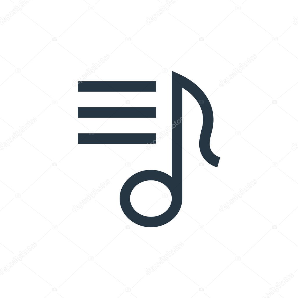 letra de la canción icono vector de concepto de música. Ilustración en ...