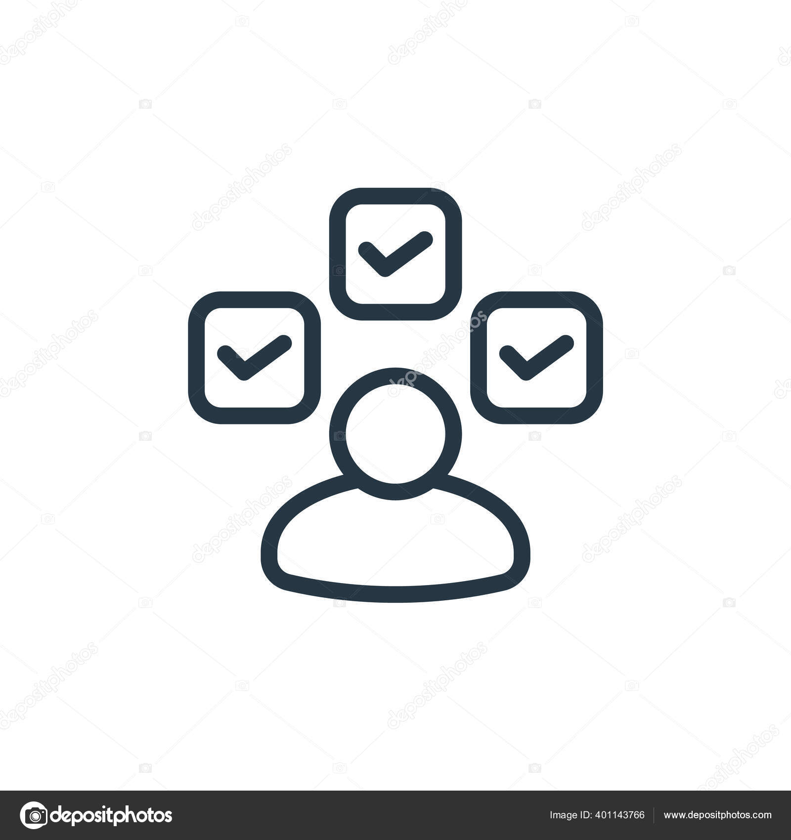 Skills Icon Vector Teamwork Concept Thin Line Illustration Skills ...