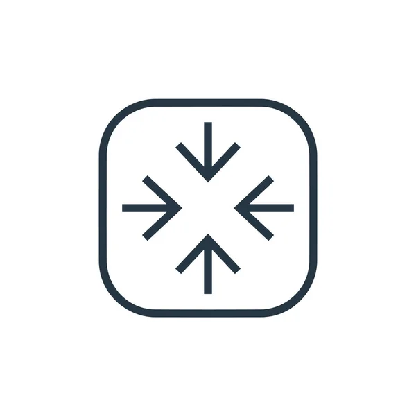 reducir vector icono de flechas concepto. Ilustración en línea delgada ...