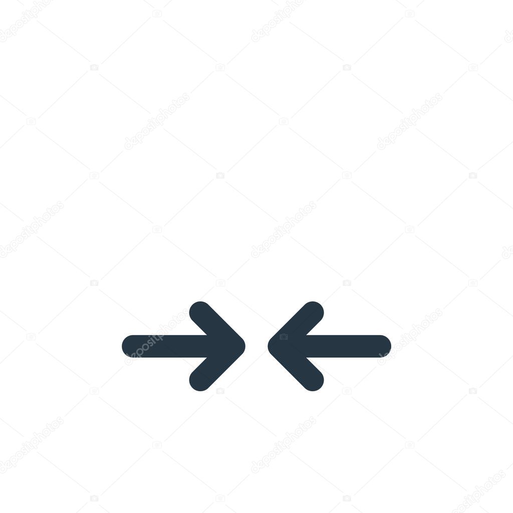 reducir vector icono de flechas concepto. Ilustración en línea delgada ...