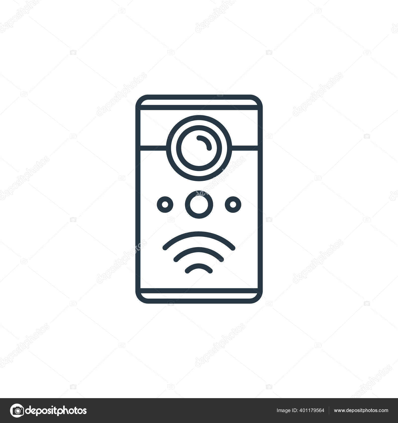 Video Doorbell Icon Vector Smart Home Devices Concept Thin Line Stock ...