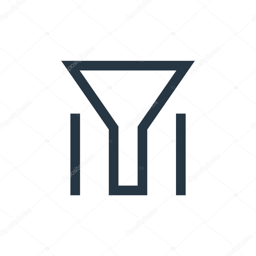 filtro vector icono de comercio electrónico concepto básico ui ...