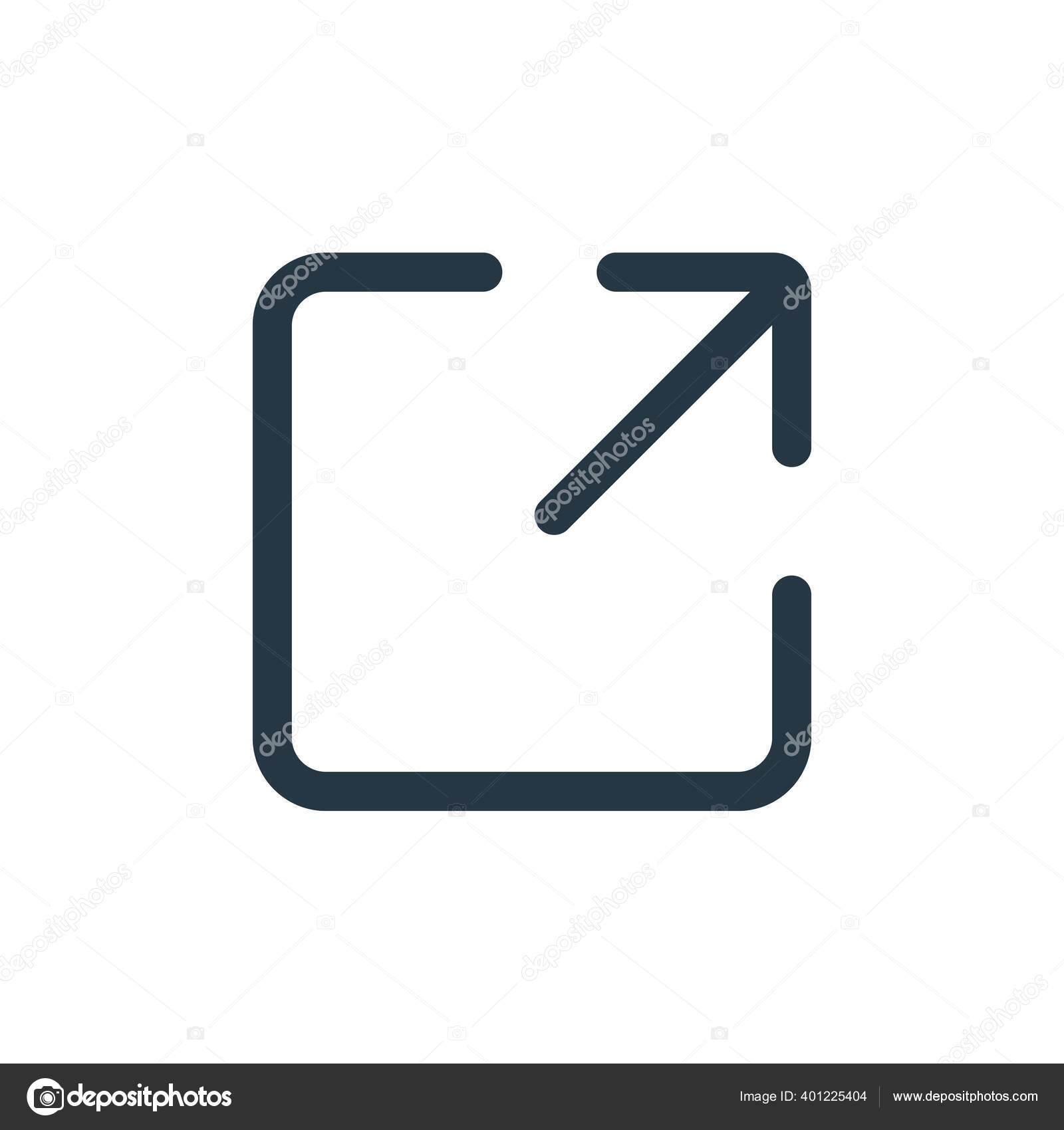 Resizing Icon Vector Interface Concept Thin Line Illustration Resizing Editable Stock Vector by ...