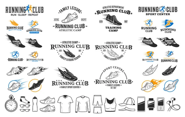 Running Club Logo, Labels Templates and Badges Stock Vector Image by ...