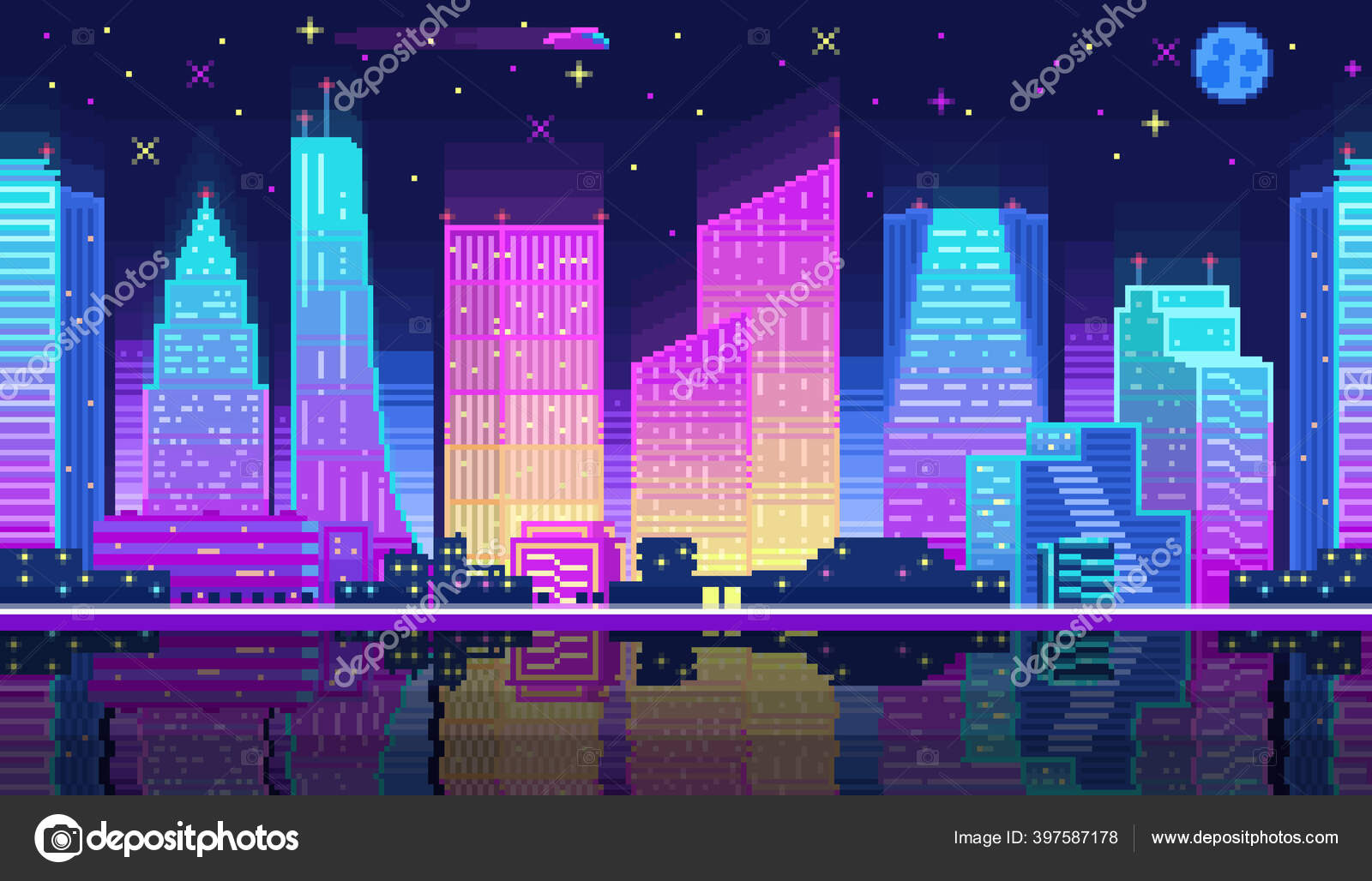 Pixel Art City 2d