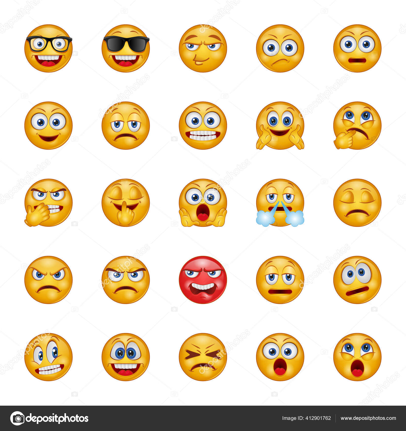 Gradient Color Icons Emojis Stock Vector Image by ©graphicicons19.gmail ...